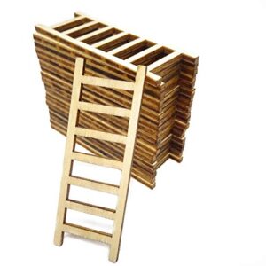 HONBAY 20PCS Wooden Mini Ladders Fairy Garden Accessories for Dollhouse Decor