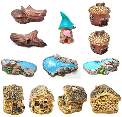 HYG Miniature Fairy Garden Accessories, Figurines, Landscape Set Selected Fairy Garden / Mini Figurines Kits, Potted Horticulture Ornaments Garden Decoration