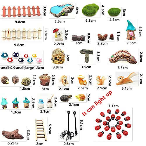 HYG Miniature Fairy Garden Accessories, Figurines, Landscape Set Selected Fairy Garden / Mini Figurines Kits, Potted Horticulture Ornaments Garden Decoration