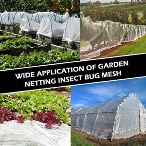 Mosquito Netting Ultra Fine Garden Netting Large Plant Covers Bird Netting White Bug Net PE Mesh Netting for Protecting Vegetable Fruits Flowers Tree Frost Animals (20 x 25 Ft)