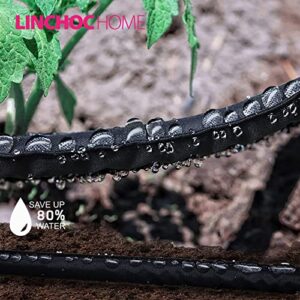 LINCHOC HOME Flat Soaker Hose for Garden beds,1/2" x 25 ft Heavy Duty Double Layer Drip Weeper Hoses