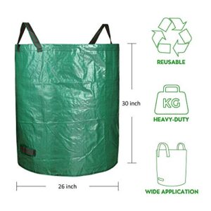 SARHLIO 3 Pack 72 Gallons Reusable Garden Waste Bags Heavy Duty Yard Waste Bag with 4 Handles, Large Capacity Reusable Garden Leaf Bag for Lawn, Leaf, Toys, Fruits, Vegetables(GWB01)