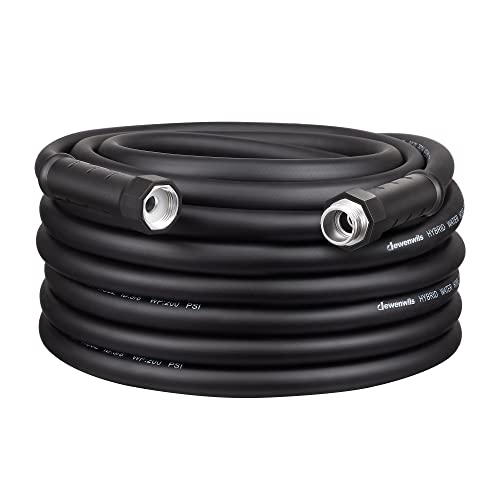 DEWENWILS Garden Hose 50 ft x 5/8", Water Hose with SwivelGrip, Heavy Duty, Lightweight, Flexible Hose for Plants, Car, Yard, 3/4 Inch Solid Fittings, Drinking Water Safe