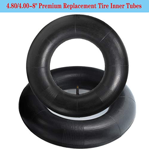 4.80/4.00-8" Premium Replacement Tire Inner Tubes,for Hand Trucks,Dolly,Wheelbarrow,Garden Cart,Lawn Mower,Snowblower, Generator,Trailers and More(2 Pack)