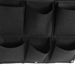 Vertical Hanging Garden Planter Wall Mounted Plant Grow Bag for Indoor Outdoor Decoration,Black (15 Pockets)