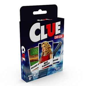 Clue Card Game, 3-4 Player Strategy Game, Travel Games, Christmas Stocking Stuffers for Kids Ages 8 and Up