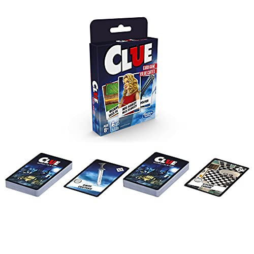 Clue Card Game, 3-4 Player Strategy Game, Travel Games, Christmas Stocking Stuffers for Kids Ages 8 and Up