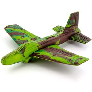 Stocking Stuffer Gifts For Boys: Foam Airplane Toy Glider Plane Styrofoam Airplanes for Kids. Launcher Air Planes Outdoor Army Toys for Kids. Military Gliders Game & Stocking Stuffers for All Ages