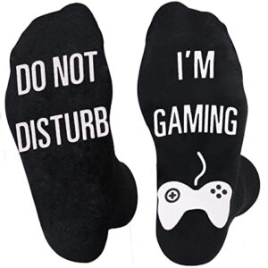 Stocking Stuffers - Funny Novelty Gamer Socks Christmas Gifts for Teen Boys Mens Gamer Kids Sons Husbands Dad