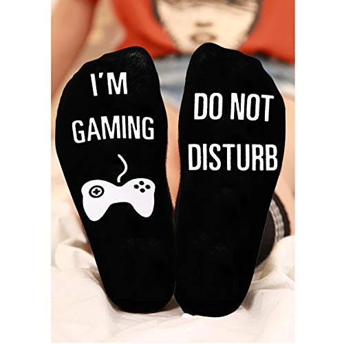 Stocking Stuffers - Funny Novelty Gamer Socks Christmas Gifts for Teen Boys Mens Gamer Kids Sons Husbands Dad