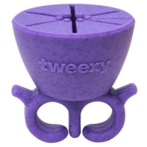 tweexy wearable nail polish holder ring, fingernail polishing tool, manicure and pedicure accessories (purple crush)