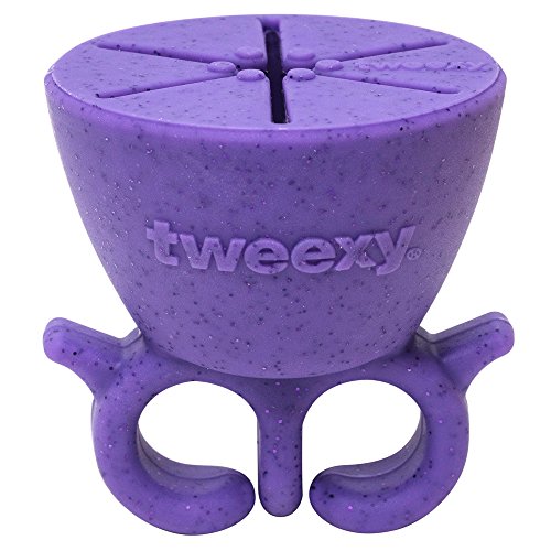 tweexy Wearable Nail Polish Holder Ring, Fingernail Polishing Tool, Manicure and Pedicure Accessories (Purple Crush)