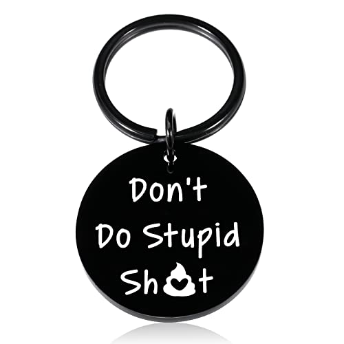 Valentines Day Gifts for Son from Mom Dad Gifts for Christmas Birthday Graduation Xmas Stocking Stuffers Gift for Teens Boys Girls New Driver Adult Son Daughter Women Men Don't Do Stupid Keychain