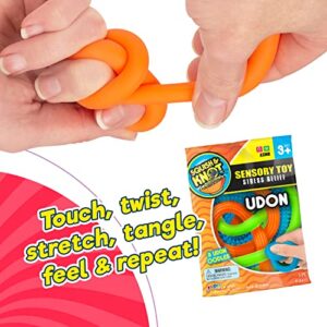 Ramen & Udon Textured Stretchy Noodles (2 Packs) Strings and Super Sensory Fidget Toys for Adults and Kids Stocking Stuffers Fidget Pack. Autism, Anxiety Tactile Toy Kids Party Favor R&U-4799-2s