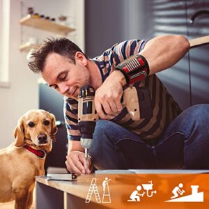 Father's Day Gifts for Dad from Daughter Son, Magnetic Wristband Tool Belt for Holding Screws Nails Drill Bits, Cool Gadgets Birthday Gift for Men Him Women Husband Wife Carpenters Who Have Everything