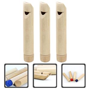 Zerodeko 3Pcs Wooden Whistle, Slide Whistle Toys for Kids Small Flute Music Instruments Sound Toys Early Educational Musical Toys Christmas Stocking Stuffers Gifts for Kids Children Toddler (Wood)