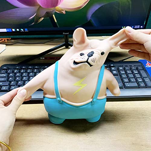 AWANGLUO Flexible Stress Man Reliever Great for Calming Mind Styles Vary- Squishies Sensory Fidget Pug Dog Toy for Reducing Anxiety and Tension, Funny Toy for Adults Teens Kids, Stocking Stuffer Gift