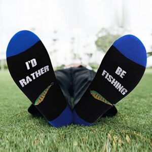 GOAUS Fishing Gifts for Men, Funny Hat and Socks for Him, Father Dad Boys Grandpa Unique Stocking Stuffers