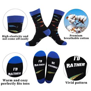 GOAUS Fishing Gifts for Men, Funny Hat and Socks for Him, Father Dad Boys Grandpa Unique Stocking Stuffers