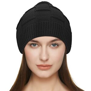 2 Pack Beanie Hats,Unique Christmas Stocking Stuffers Gifts for Women Men Teenagers Girls Her Husband Boys (Black+Black)