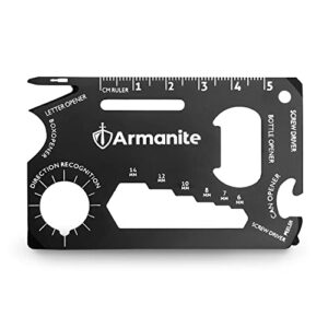 armanite all in one wallet tool, multipurpose credit card multitool, wallet multitool pocket gadget, survival credit card multitool, stocking stuffer for men, black