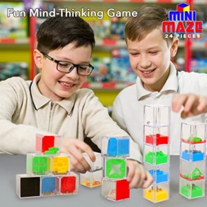 Brain Teaser Puzzles for Adults and Kids 24Pack | Mini Games Brain Games for Kids 4-8-12 | Mini Puzzles Bead Maze Ball Party Favors for Kids Ideas Stocking Stuffers for Teens and Adults