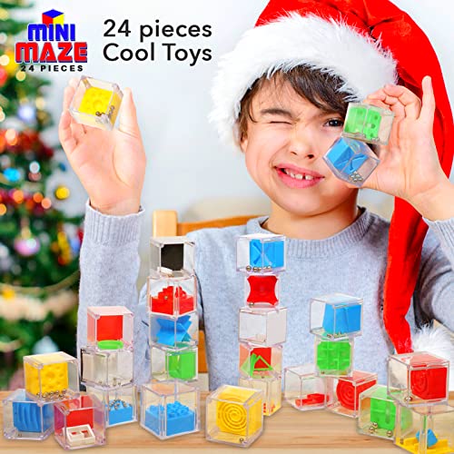 Brain Teaser Puzzles for Adults and Kids 24Pack | Mini Games Brain Games for Kids 4-8-12 | Mini Puzzles Bead Maze Ball Party Favors for Kids Ideas Stocking Stuffers for Teens and Adults