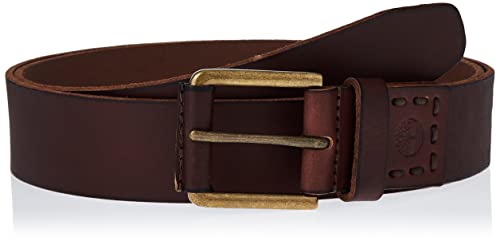 Timberland Men's Casual Leather Belt, Dark Brown, 36