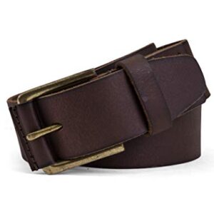 Timberland Men's Casual Leather Belt, Dark Brown, 36