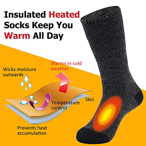 Monill Winter Thermal Socks, Unisex Winter Fur Lined Boot Thick Insulated Heated Socks For Cold Weather Extra-Warm Boot Socks Thick Insulated Heated Crew Socks for Cold Weather Mens Socks