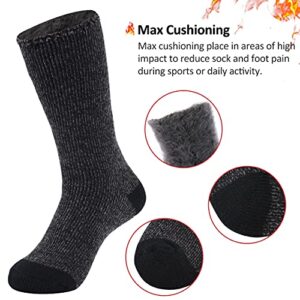 Monill Winter Thermal Socks, Unisex Winter Fur Lined Boot Thick Insulated Heated Socks For Cold Weather Extra-Warm Boot Socks Thick Insulated Heated Crew Socks for Cold Weather Mens Socks