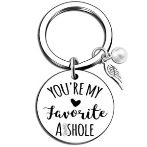 igvean Valentines Gifts for Him Couple Gifts for Boyfriend from Girlfriend Anniversary Birthday Gifts for Men Boyfriend Gifts You Are My Favorite Asshole Keychain