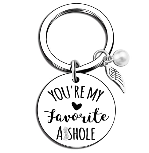 igvean Valentines Gifts for Him Couple Gifts for Boyfriend from Girlfriend Anniversary Birthday Gifts for Men Boyfriend Gifts You Are My Favorite Asshole Keychain