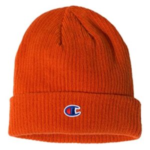 Champion - Ribbed Knit Cap - CS4003 - One Size - Spicy Orange