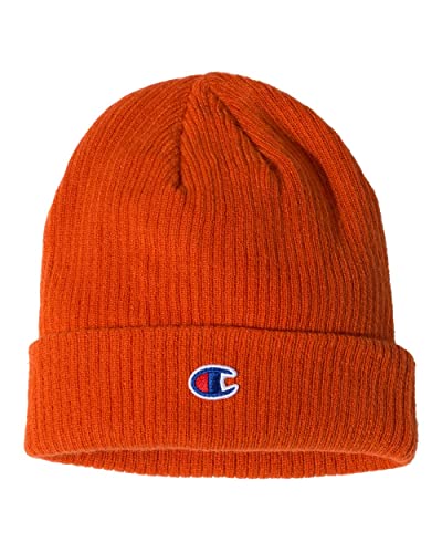 Champion - Ribbed Knit Cap - CS4003 - One Size - Spicy Orange