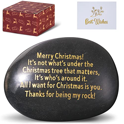 Stocking Stuffers, Stocking Stuffers for Men, Women, Christmas Stocking Stuffers, Stocking Stuffers in Your Sock, Ideas, Engraved Rock with Christmas Blessing.