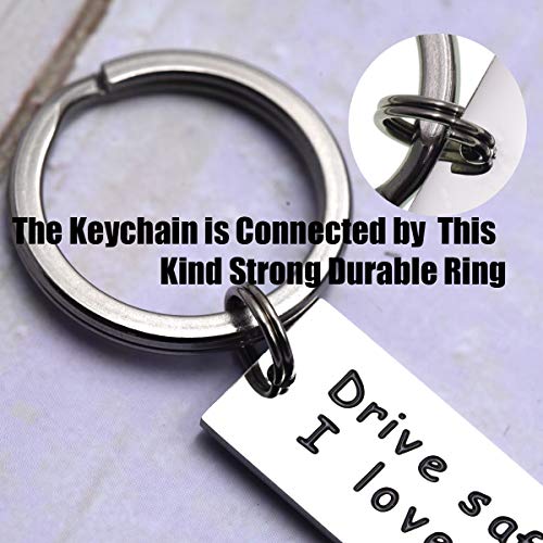 LParkin Drive Safe Keychain Handsome I Love You Trucker Husband Gift for Husband Dad Gift Valentines Day Stocking Stuffer