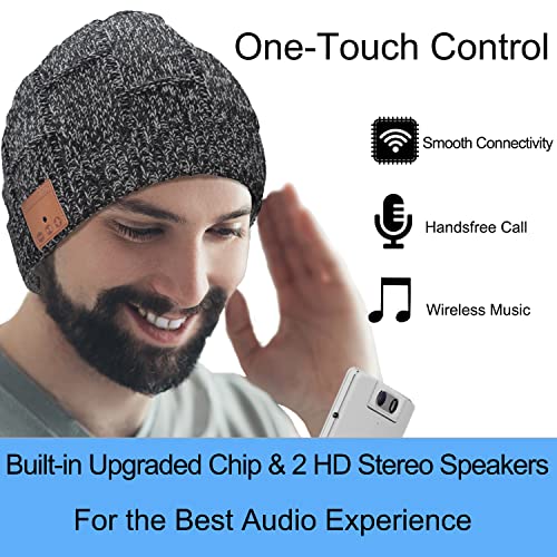 Bluetooth Hat Beanie,Winter Unique Christmas Stocking Stuffers Gifts for Men Women Mens Dad Teens Teenage Him Her Boyfriend