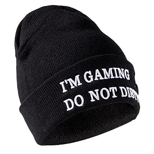 Novelty Gamer Socks Beanie Winter Hat, Funny Gamer Gifts Stocking Stuffers for Teen Boys Teenager Kids Men Dad Father