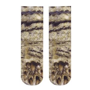 AGRIMONY Funny Socks for Men Women Teens-Fun Animal Cat Paws Socks 3D Casual Novelty Crew Socks Funky Crazy Silly Socks-Valentines Christmas Cat Gifts Stocking Stuffers