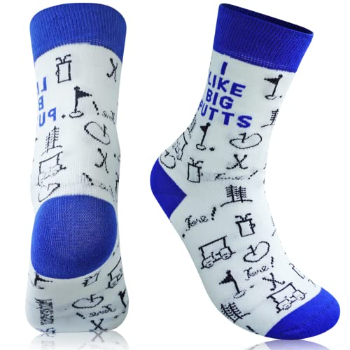 Monkey Stix Golf Gifts for Men Women Teens Unique Sock Stocking Stuffers Crazy Funny Pair of Socks Events Holidays Athletic Socks