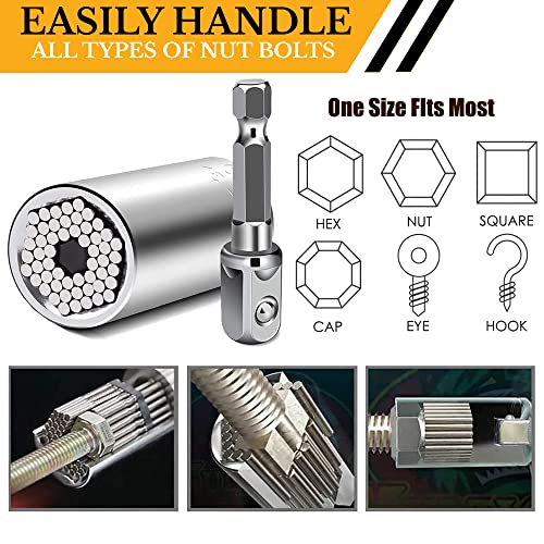 Universal Socket Tools Gifts for Men, Dad Gifts, Stocking Stuffers Mens Gifts Christmas Gifts for Men Him Dad Boyfriend Father Husband Mechanic Tools for Men Who Have Evreything Cool Stuff Gadgets