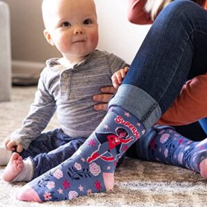 Lavley Funny Mom Socks - Gifts For Moms, New and Expecting Mothers, Grandma, Mother's Day and Christmas Stocking Stuffers (Supermom)