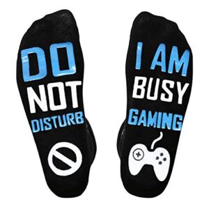 funny gaming socks stocking stuffers for men-novelty gamer easter basket stuffers for teen boys teenage kids sons dad women