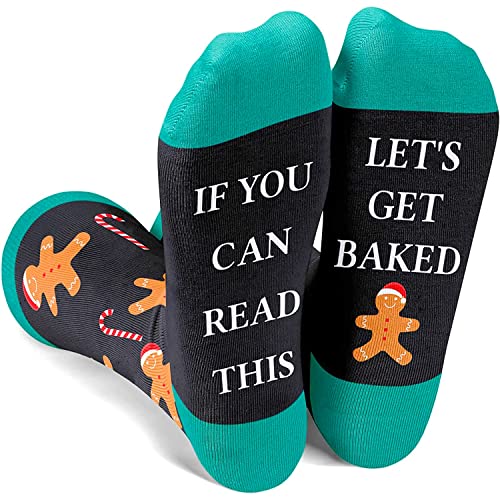 Zmart Funny Christmas Socks for Men Boys Holiday Socks Gingerbread Socks, Gingerbread Gifts Stocking Stuffers for Teen Boys Secret Santa Gifts Christmas Gifts