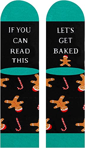 Zmart Funny Christmas Socks for Men Boys Holiday Socks Gingerbread Socks, Gingerbread Gifts Stocking Stuffers for Teen Boys Secret Santa Gifts Christmas Gifts