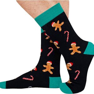 Zmart Funny Christmas Socks for Men Boys Holiday Socks Gingerbread Socks, Gingerbread Gifts Stocking Stuffers for Teen Boys Secret Santa Gifts Christmas Gifts