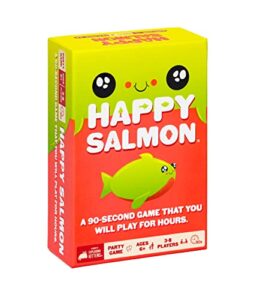 exploding kittens happy salmon family-friendly party – card games for adults, teens & kids