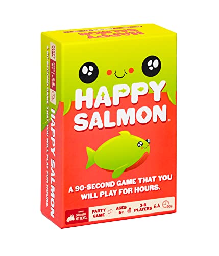 Exploding Kittens Happy Salmon Family-Friendly Party - Card Games for Adults, Teens & Kids