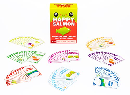 Exploding Kittens Happy Salmon Family-Friendly Party - Card Games for Adults, Teens & Kids